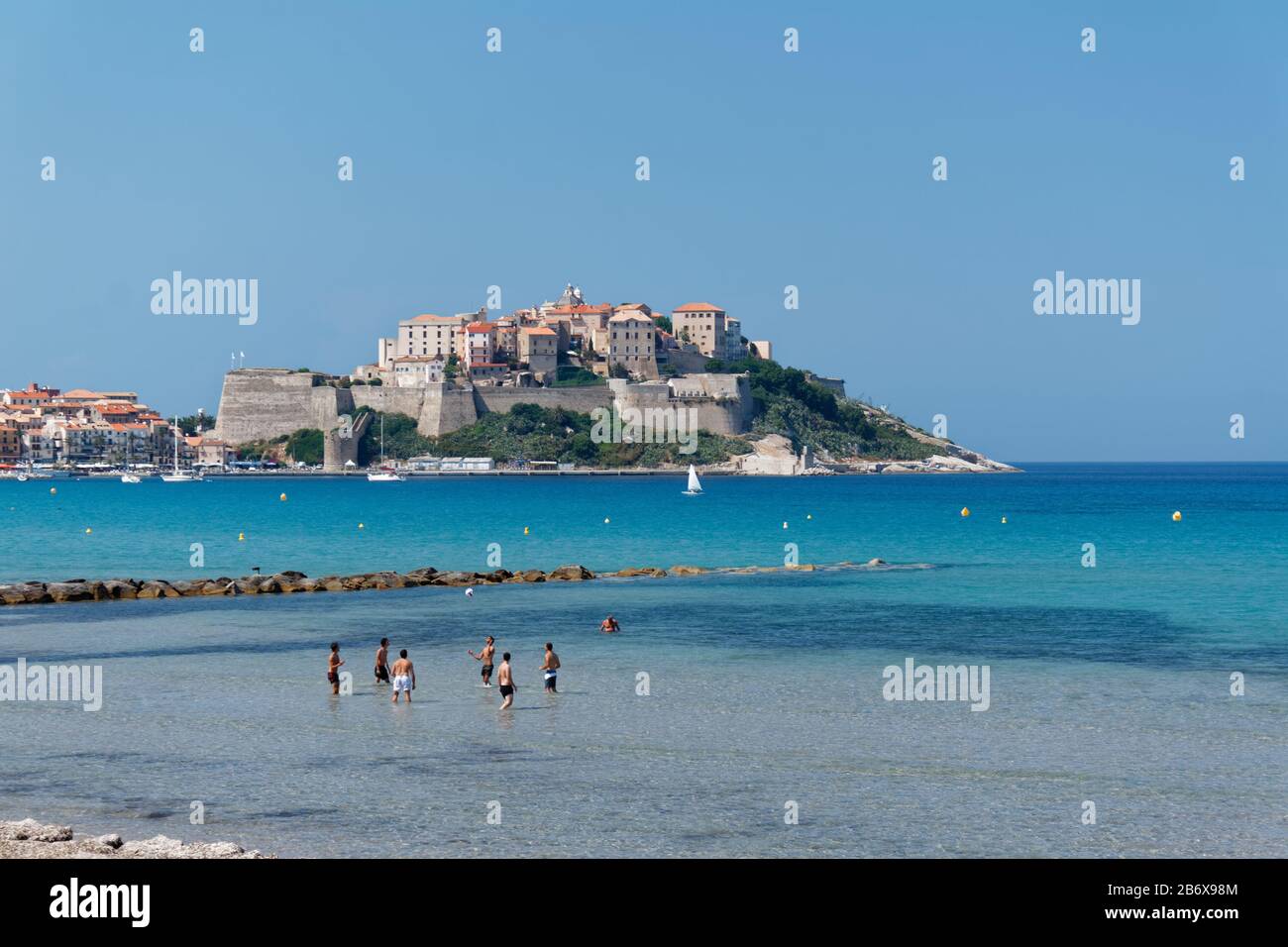 Beach scenes from Calvi Stock Photo - Alamy