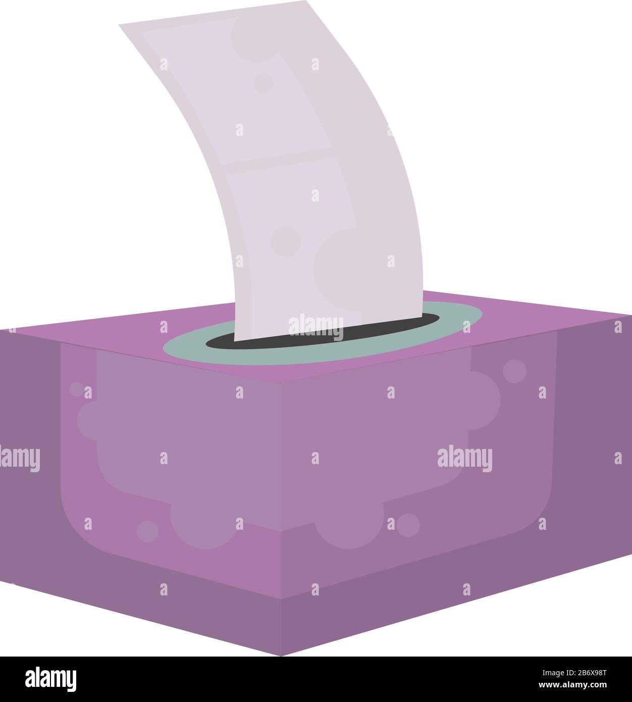 Box with napkins, illustration, vector on white background Stock Vector ...