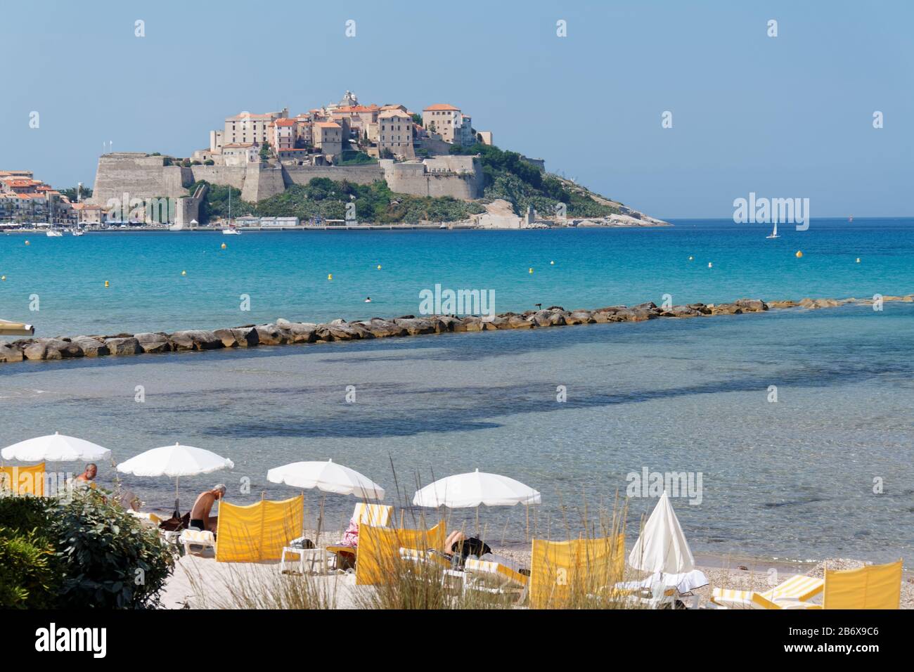 Beach scenes from Calvi Stock Photo - Alamy