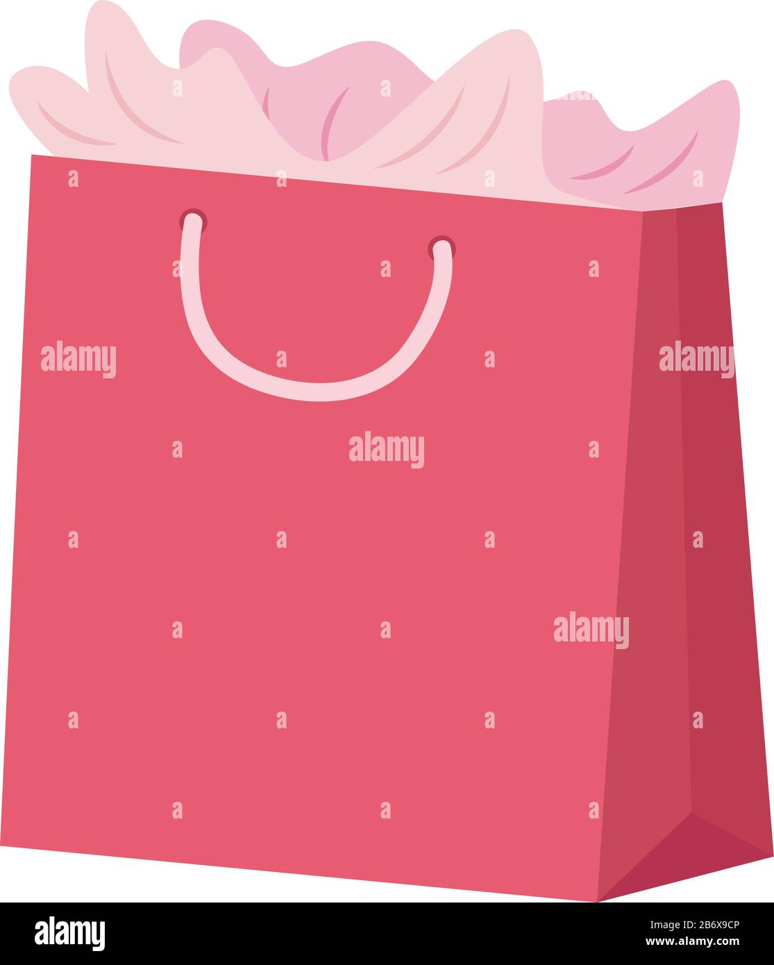 Shopping bag, illustration, vector on white background Stock Vector ...