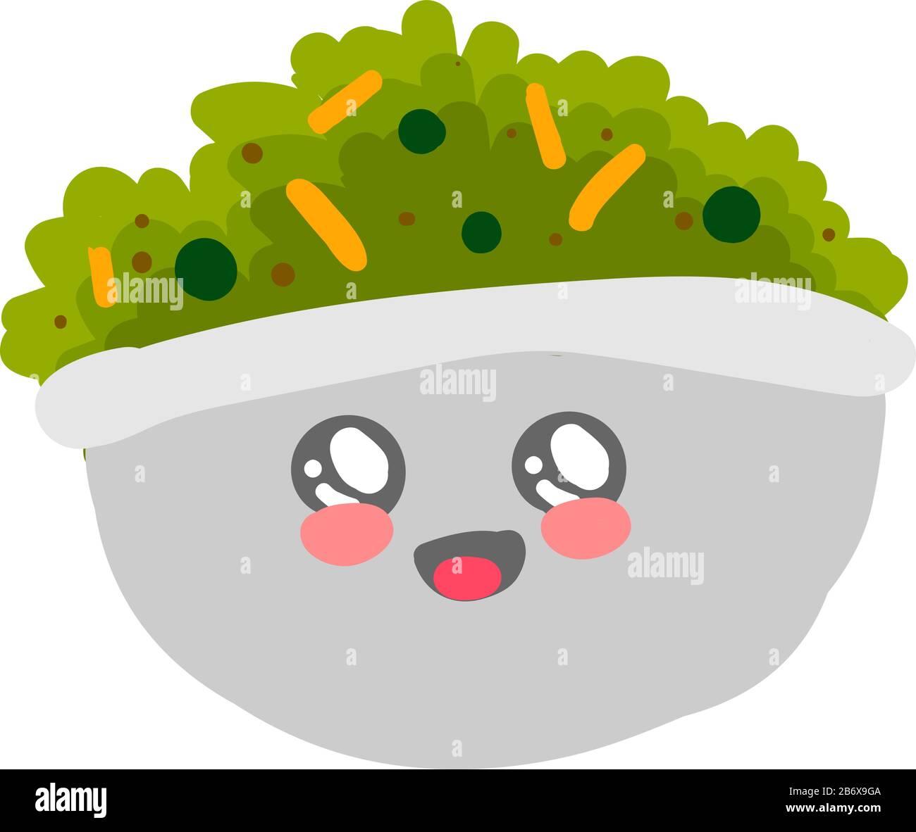 Happy bowl, illustration, vector on white background Stock Vector Image ...