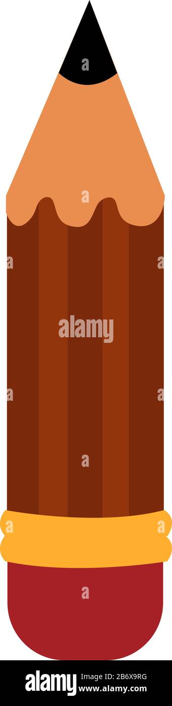 Sharp pencil, illustration, vector on white background Stock Vector ...