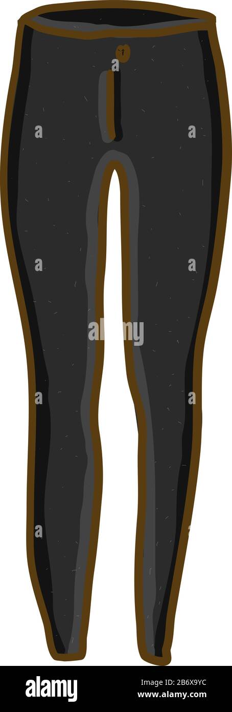 Black womans pants, illustration, vector on white background Stock ...