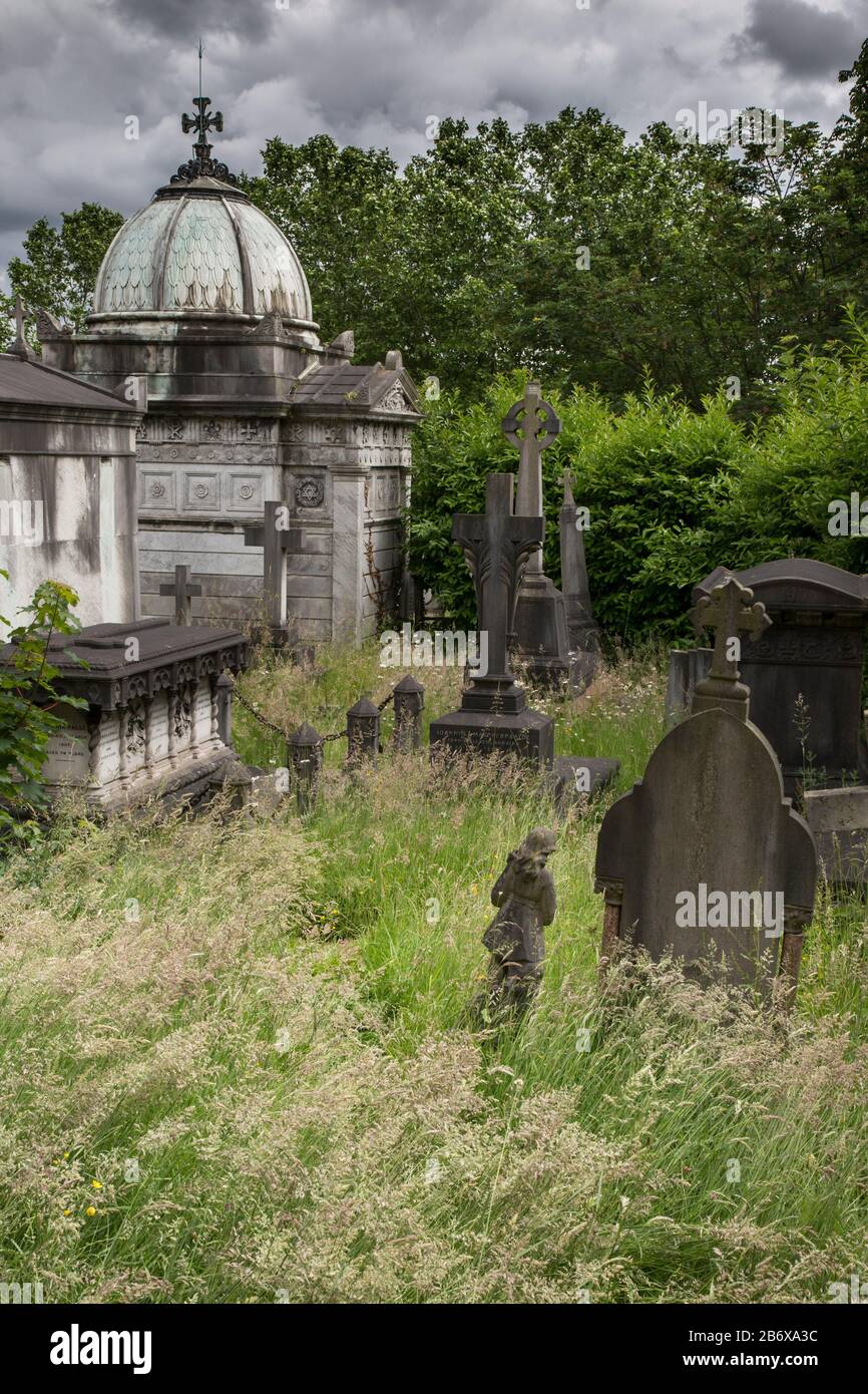 Graves and monuments at West Norwood Cemetery which was first used ...