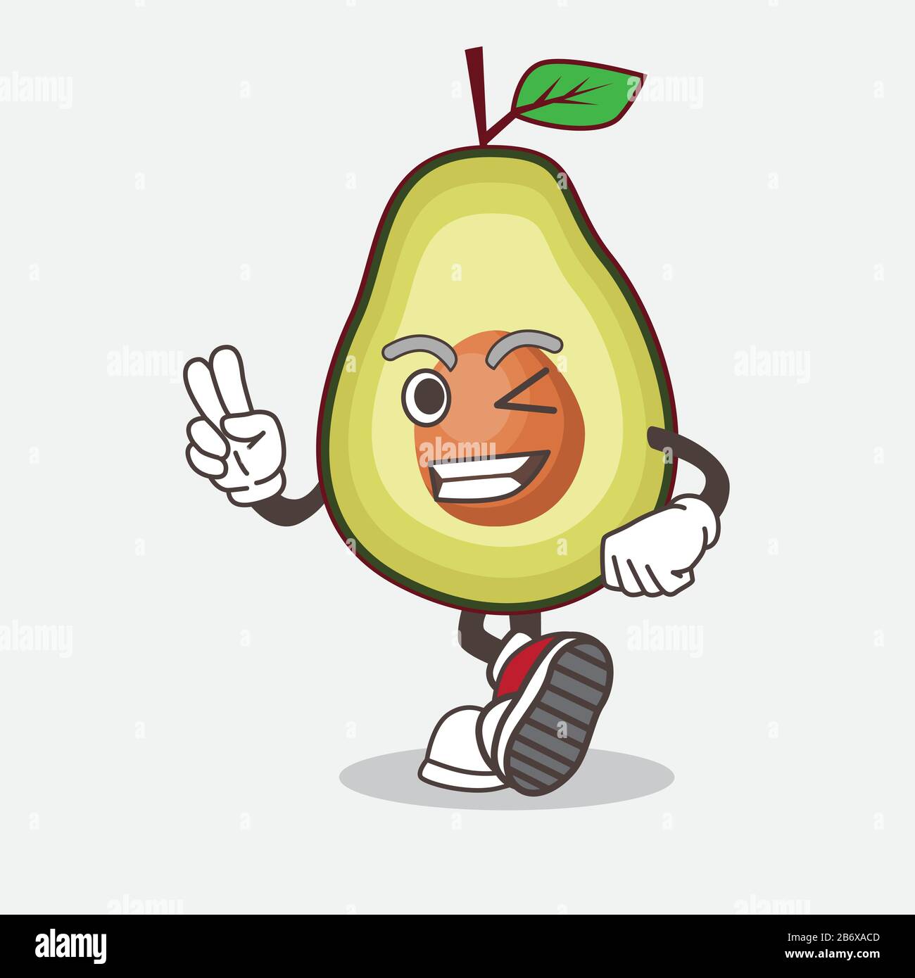 An Illustration of Avocado Fruit Vector Mascot Character Stock Vector ...