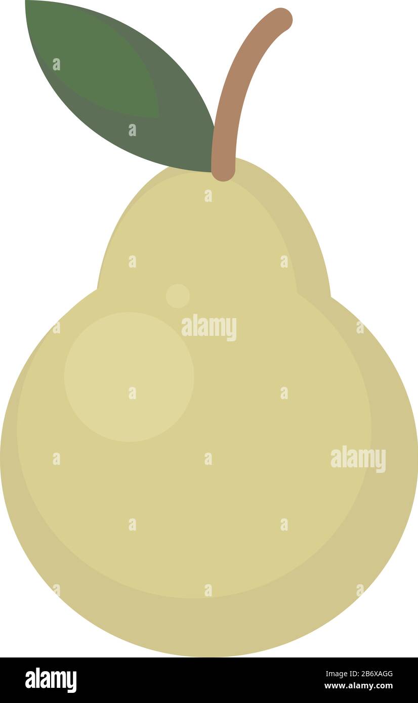Fresh pear, illustration, vector on white background Stock Vector Image ...