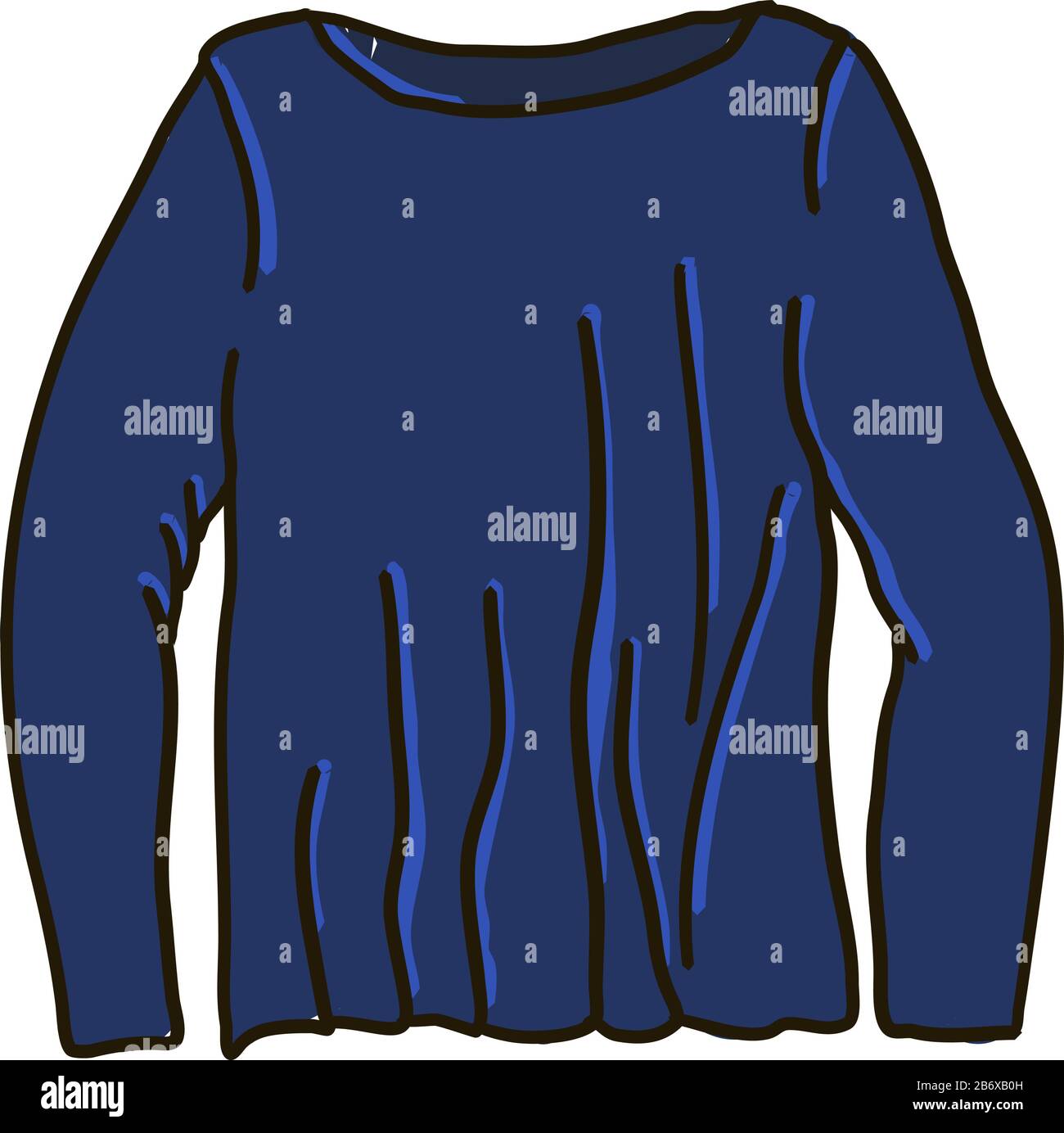 Blue shirt, illustration, vector on white background Stock Vector Image ...