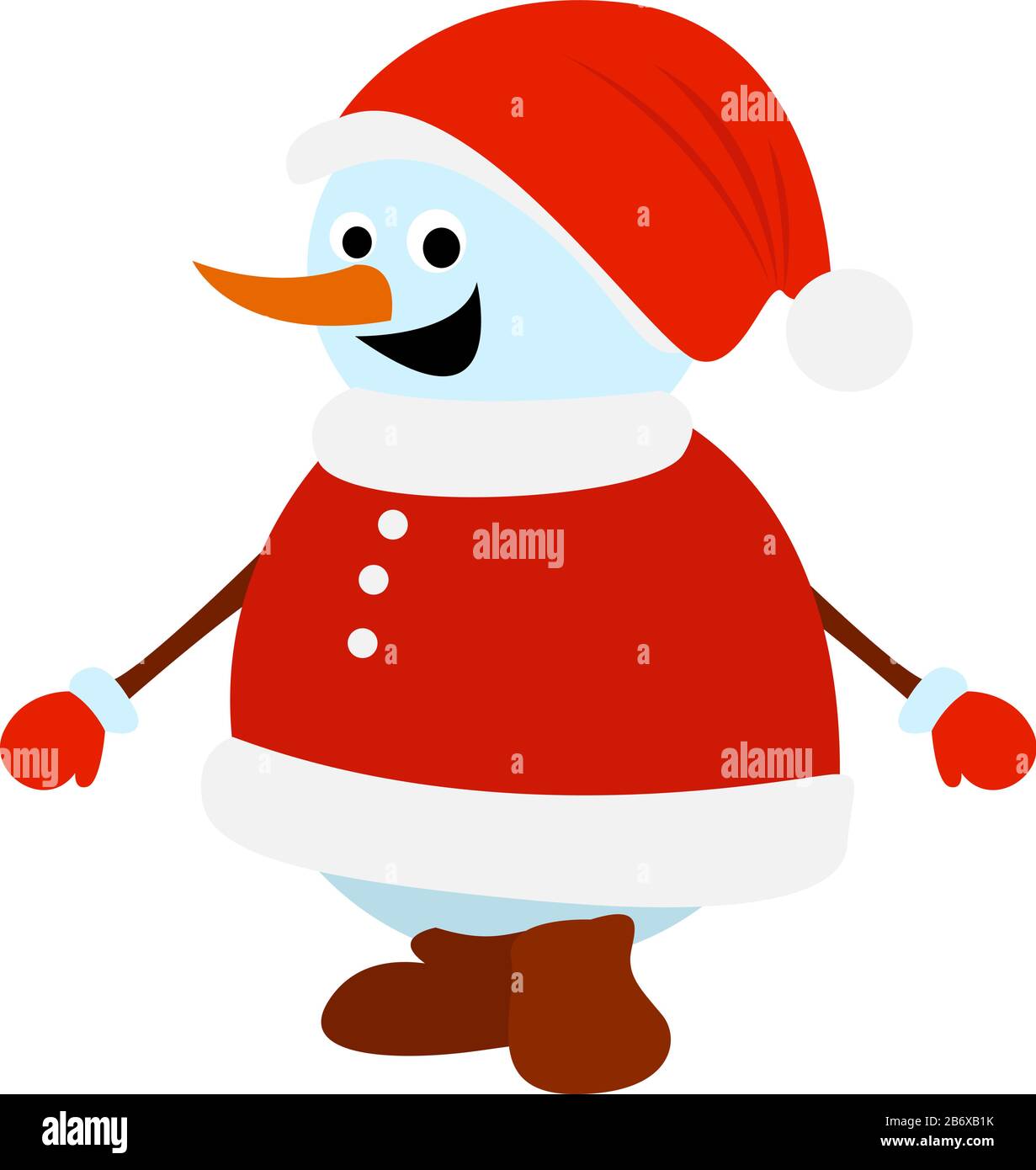 Funny winter snowman in Stock Vector Images - Alamy