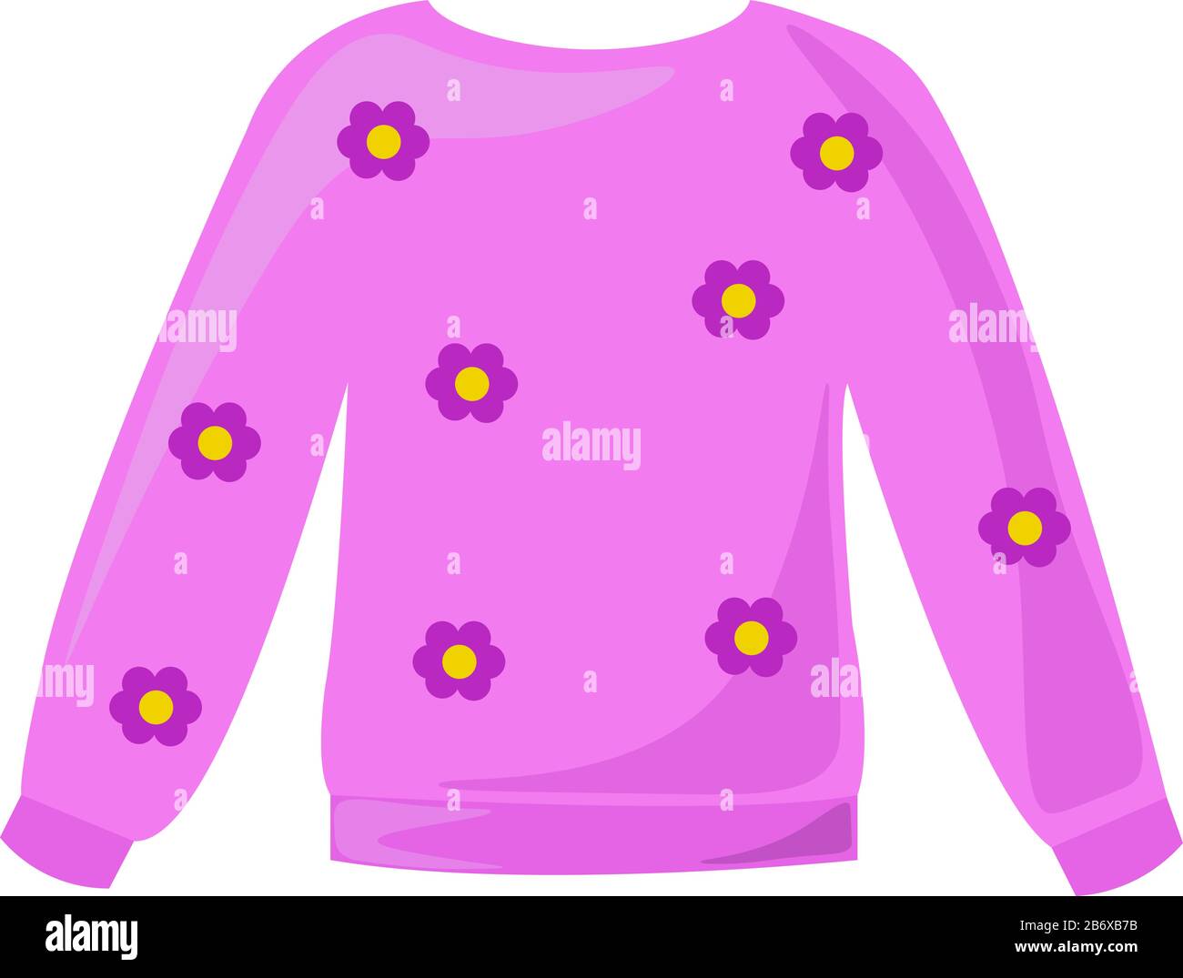 Pink shirt, illustration, vector on white background Stock Vector Image ...