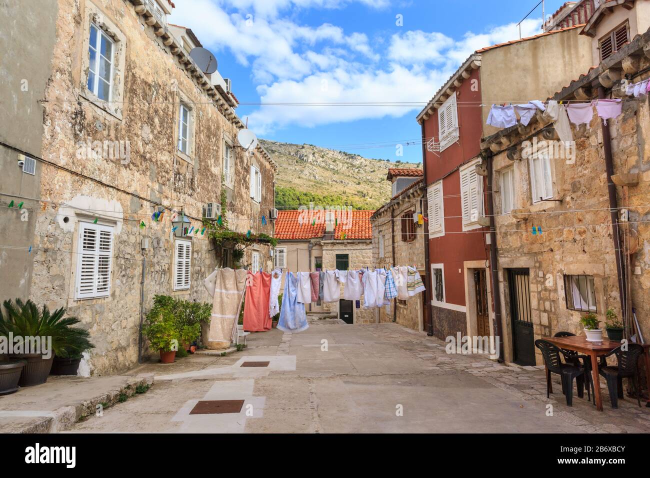 Street scene architecture in the historic Unesco heritage site city of ...
