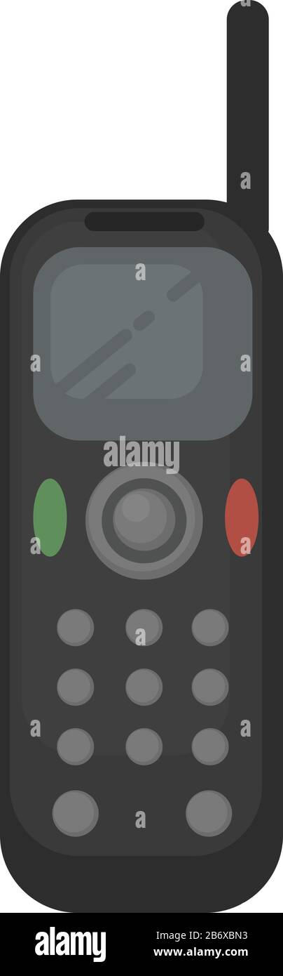 Old telephone, illustration, vector on white background Stock Vector ...