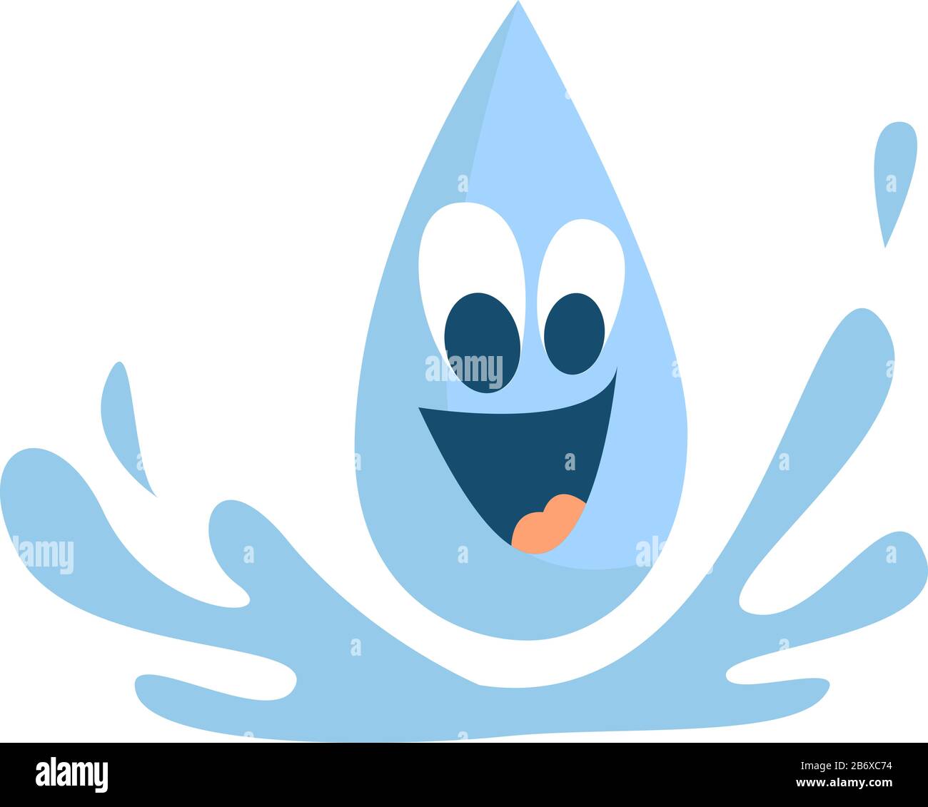 Cartoon character water drop happy hi-res stock photography and images ...