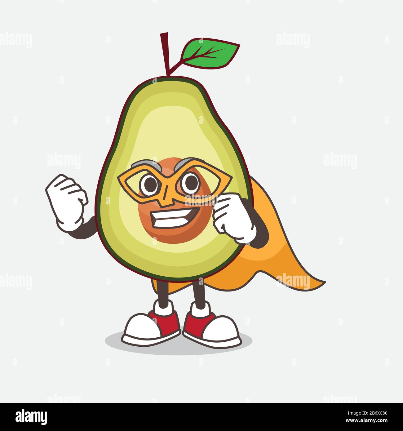 An Illustration of Avocado Fruit Vector Mascot Character Stock Vector ...
