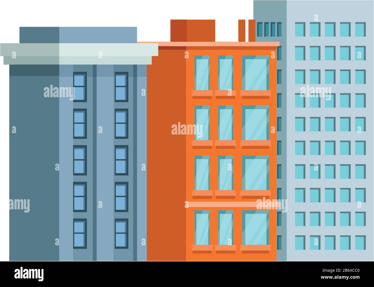 Street buildings with modern windows Stock Vector Images - Alamy
