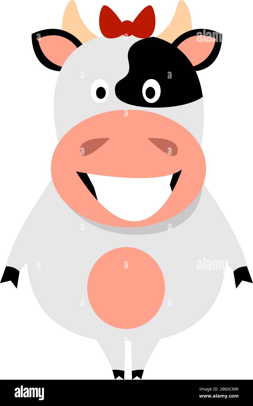 Happy cow illustration hi-res stock photography and images - Alamy