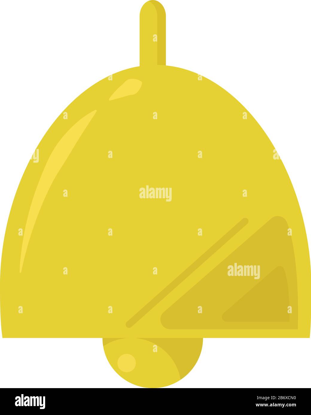 Yellow bell, illustration, vector on white background Stock Vector ...