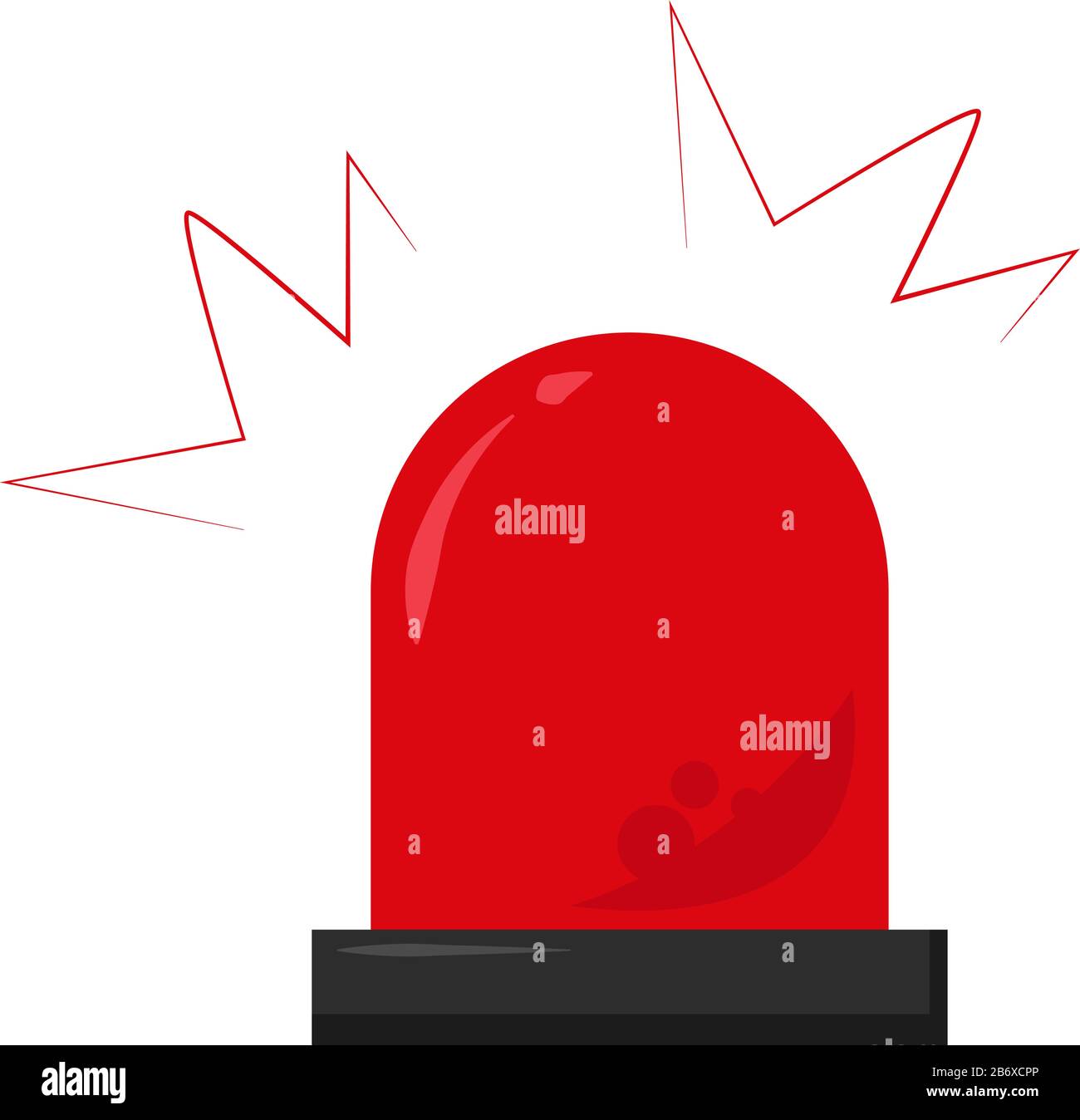 Siren light, illustration, vector on white background Stock Vector ...