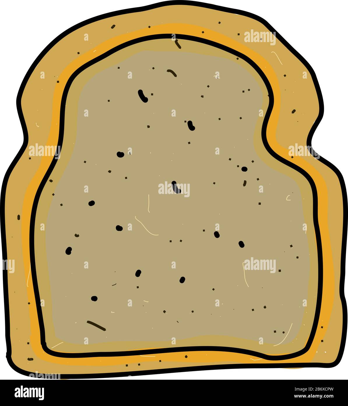 Toast drawing, illustration, vector on white background Stock Vector ...