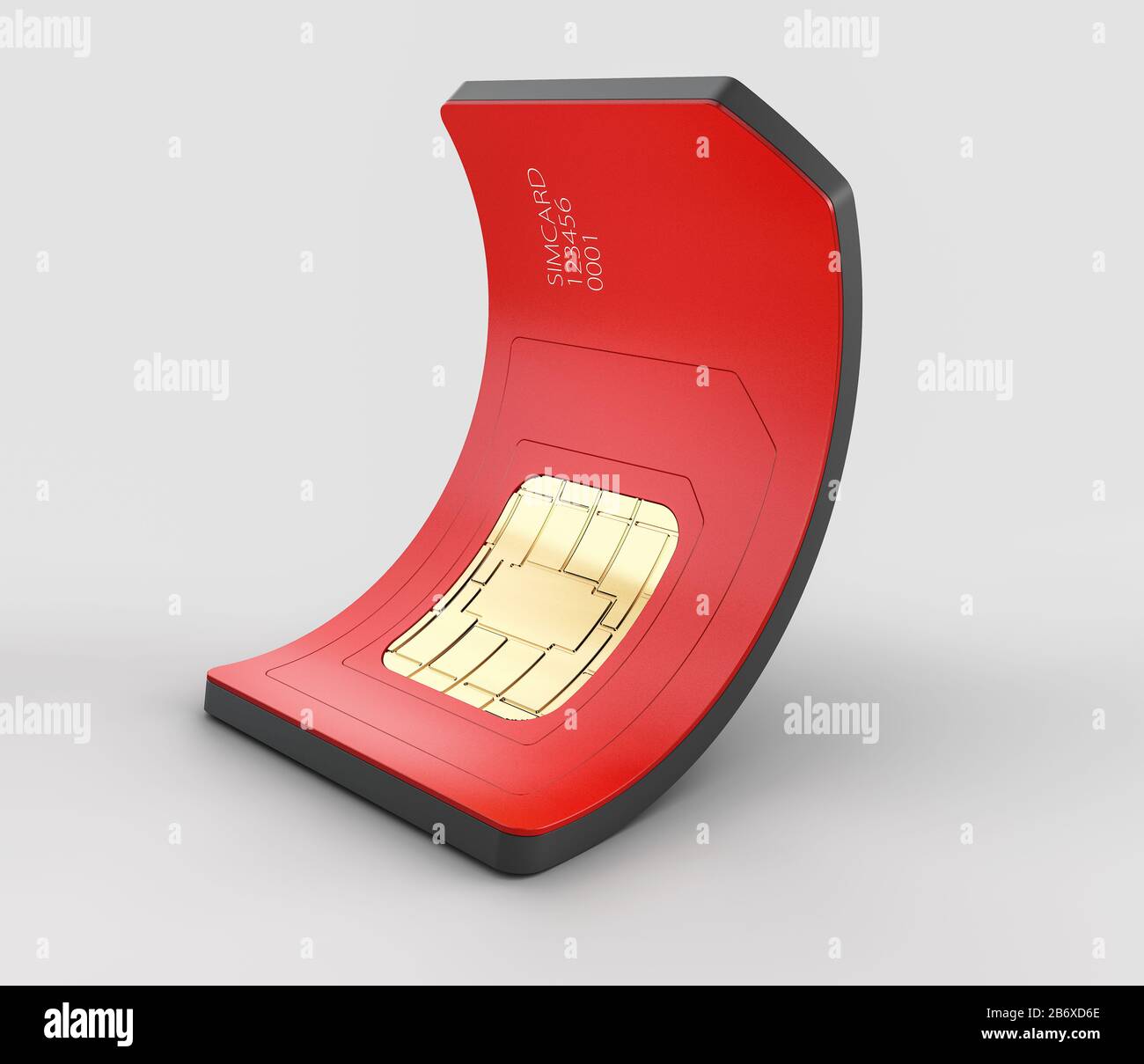 3d rendering of Flexible SIM card, clipping path included Stock Photo ...