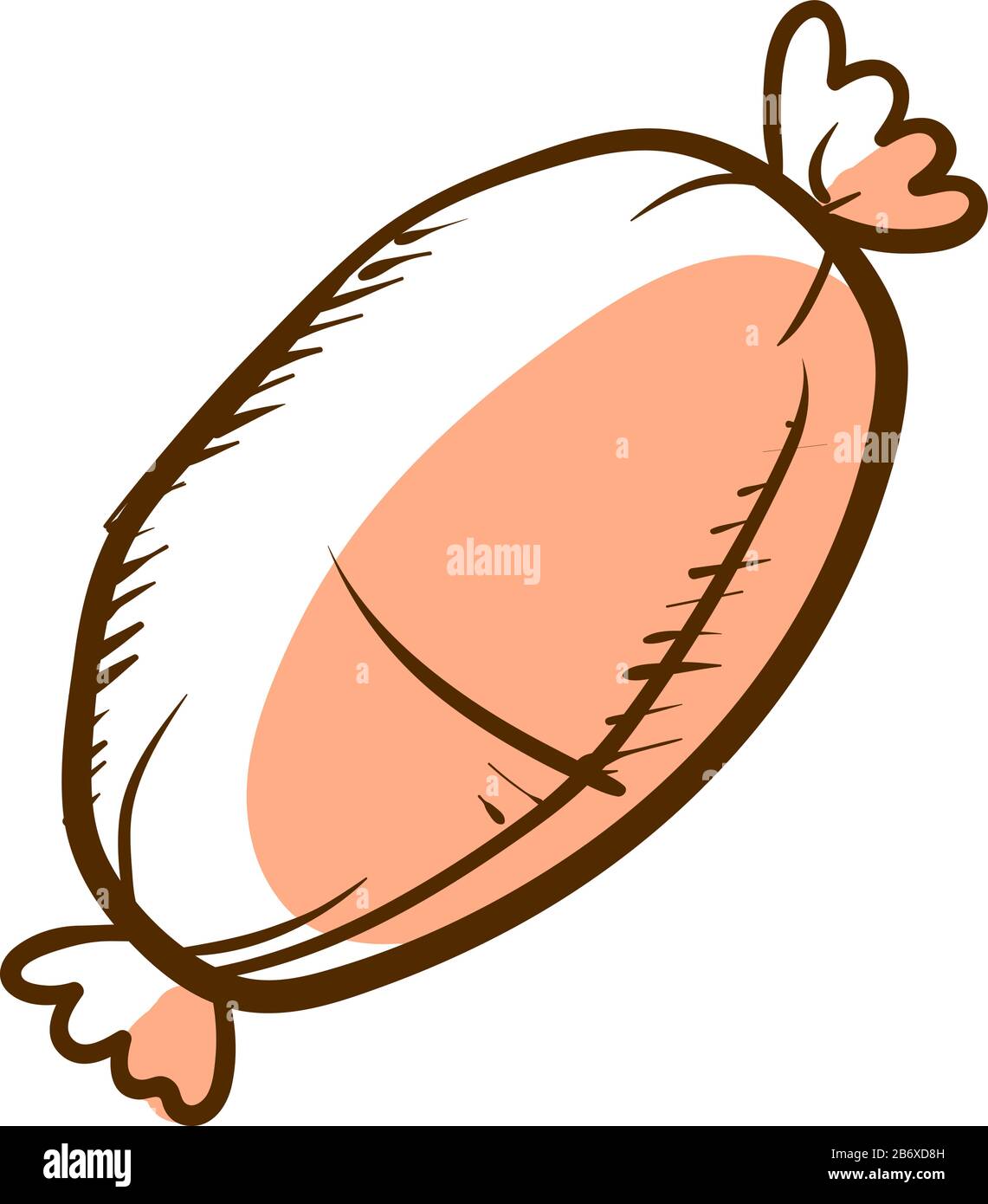 Pink wrapped candy, illustration, vector on white background Stock ...