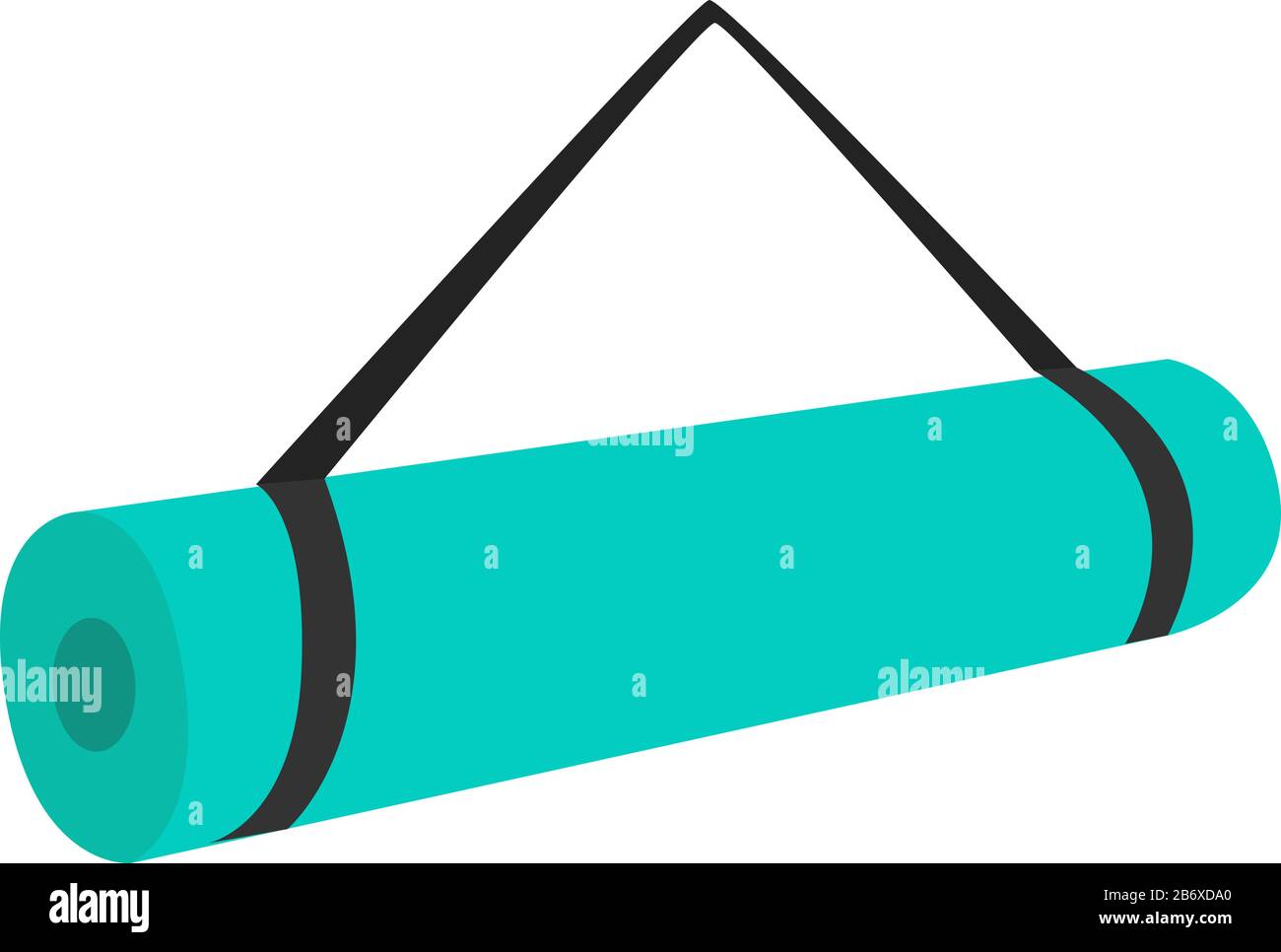 Yoga blue mat, illustration, vector on white background Stock Vector ...