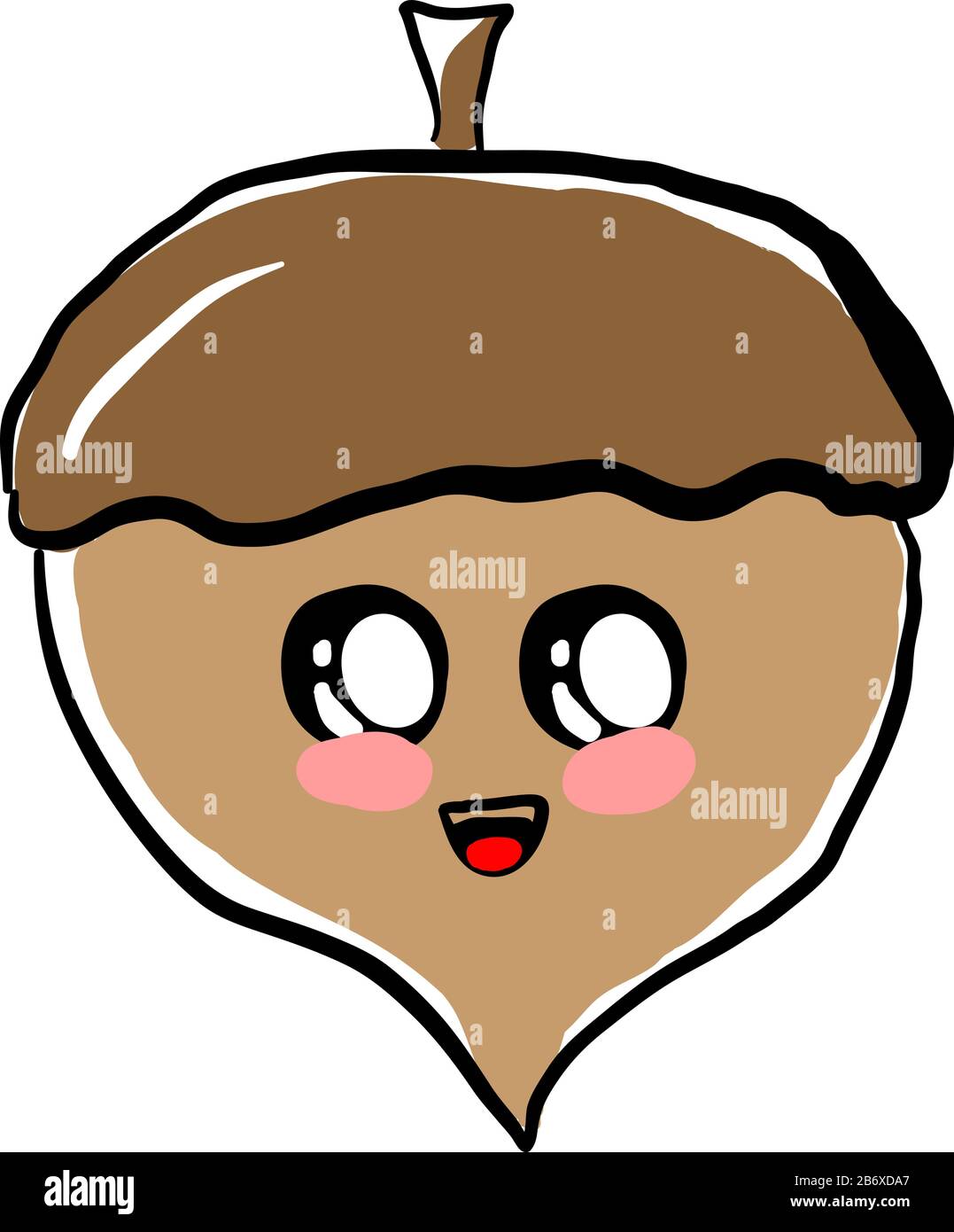 Kawaii acorn Stock Vector Images - Alamy