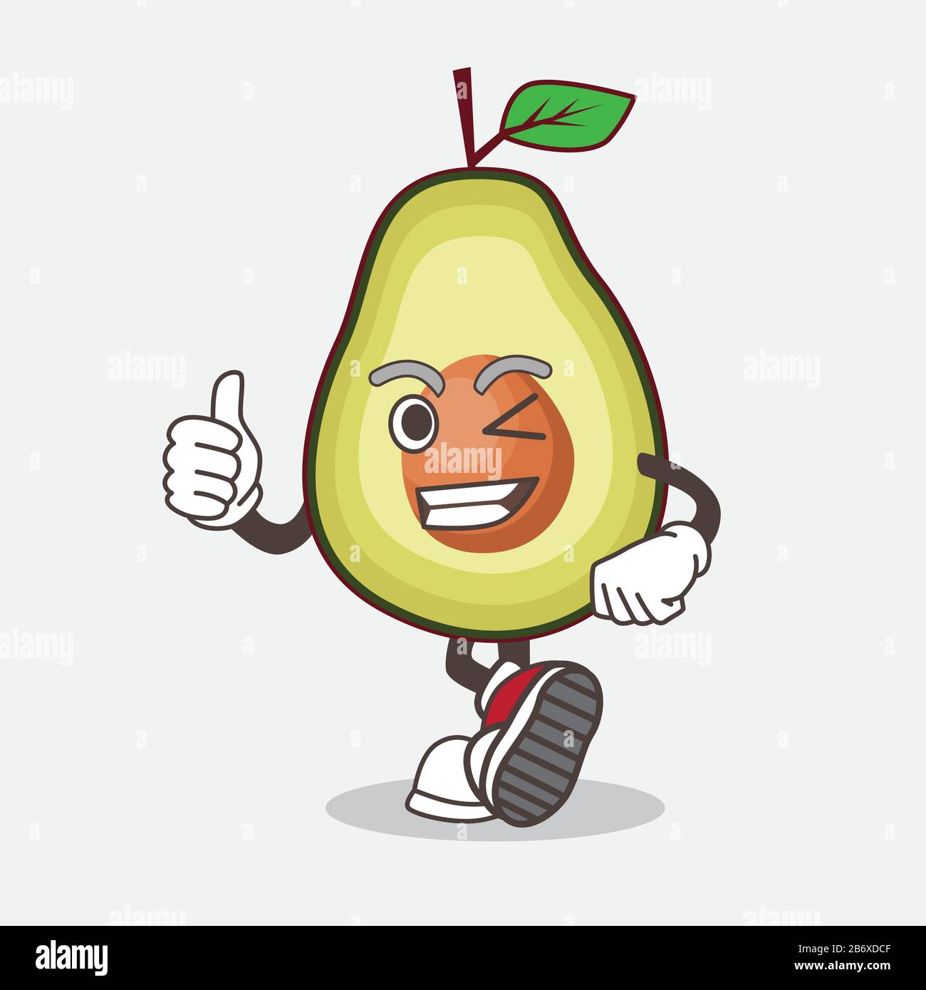 An Illustration of Avocado Fruit Vector Mascot Character Stock Vector ...