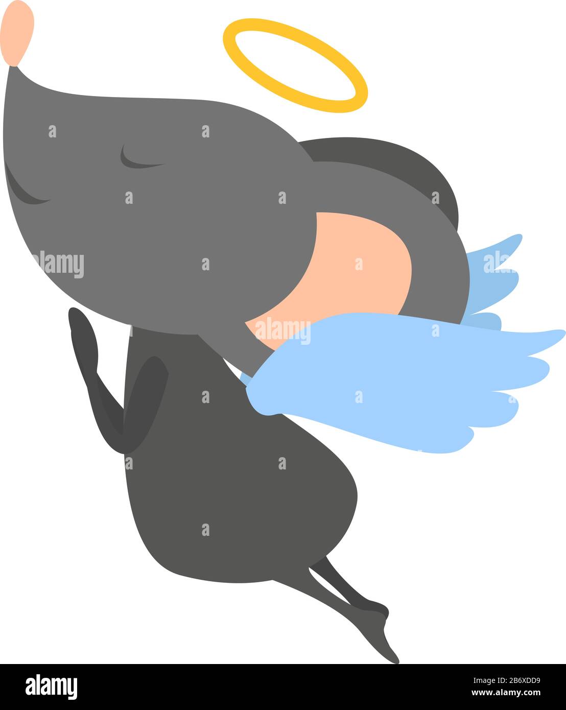 Angel mouse, illustration, vector on white background Stock Vector ...