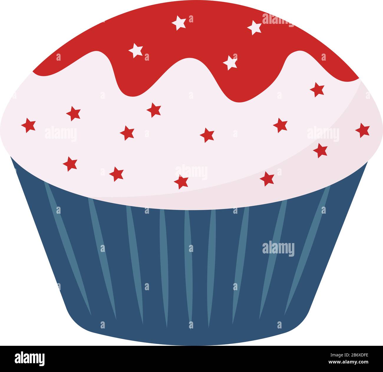 Red And Blue Cupcake Clipart