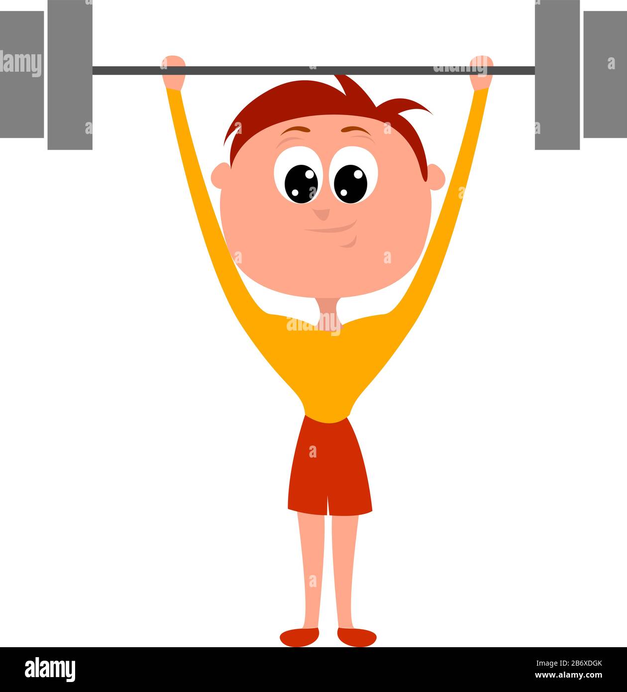 Strong man, illustration, vector on white background Stock Vector Image ...