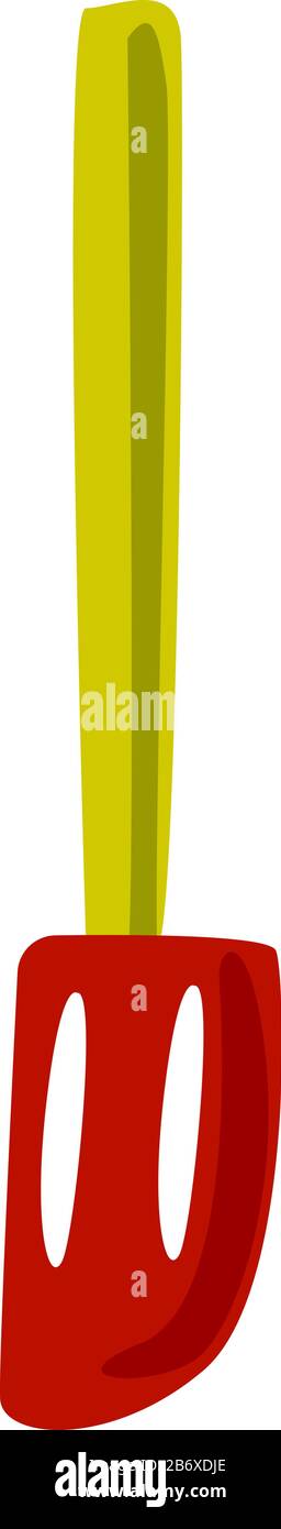 Cake spatula, illustration, vector on white background Stock Vector ...