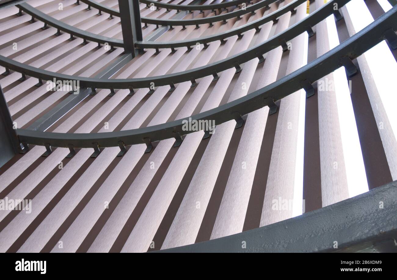 building interior with groove and curve structure Stock Photo - Alamy