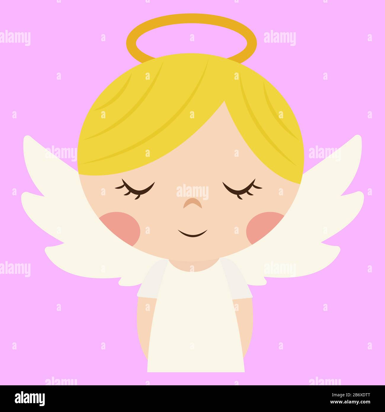 Cute angel, illustration, vector on white background Stock Vector Image ...