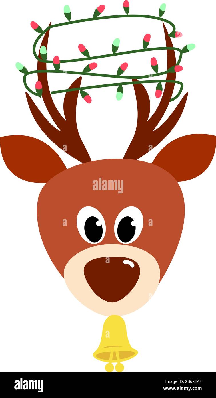 White festive reindeer on Stock Vector Images - Alamy