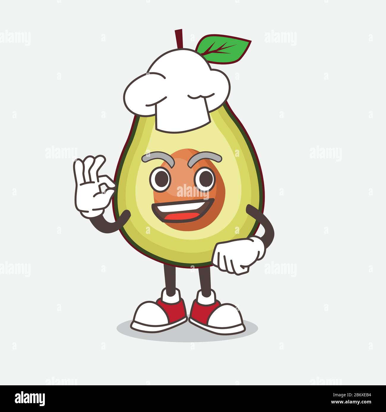 An Illustration of Avocado Fruit Vector Mascot Character Stock Vector ...