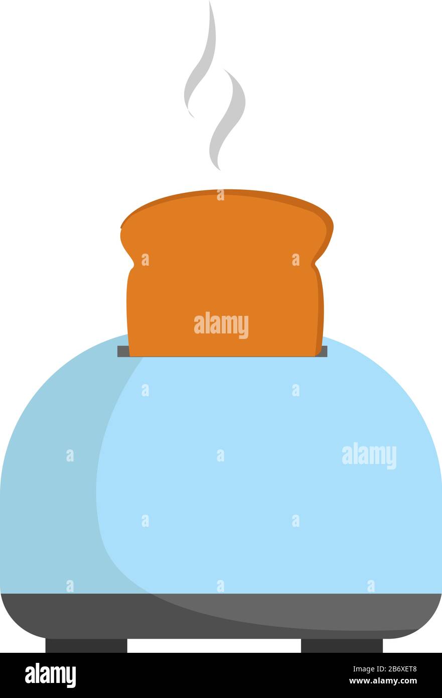 Blue toaster, illustration, vector on white background Stock Vector ...