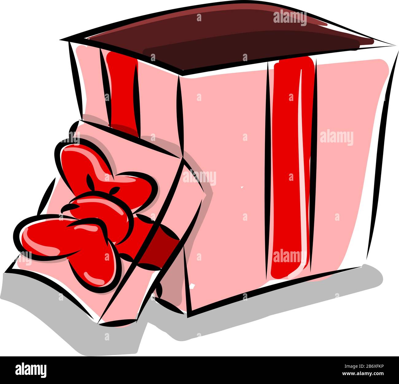 Birthday present, illustration, vector on white background Stock Vector ...