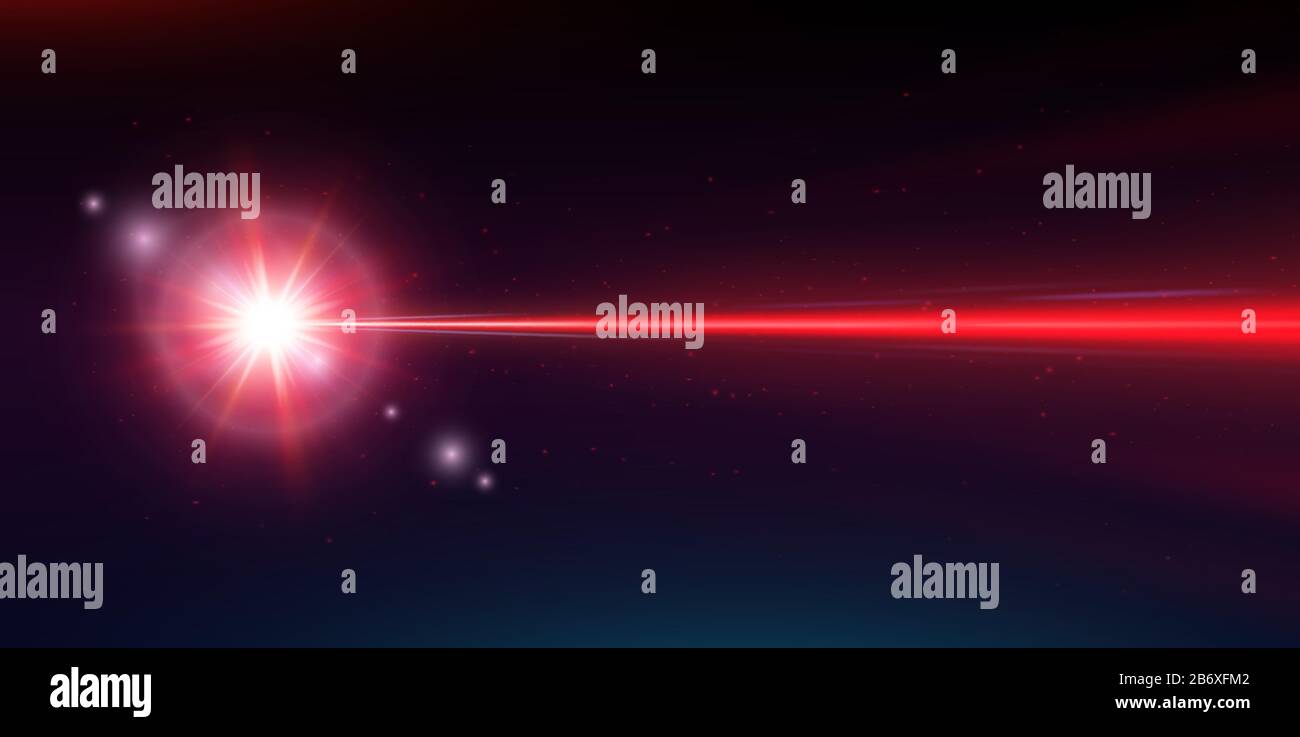 red laser beam, vector illustration Stock Vector Image & Art - Alamy