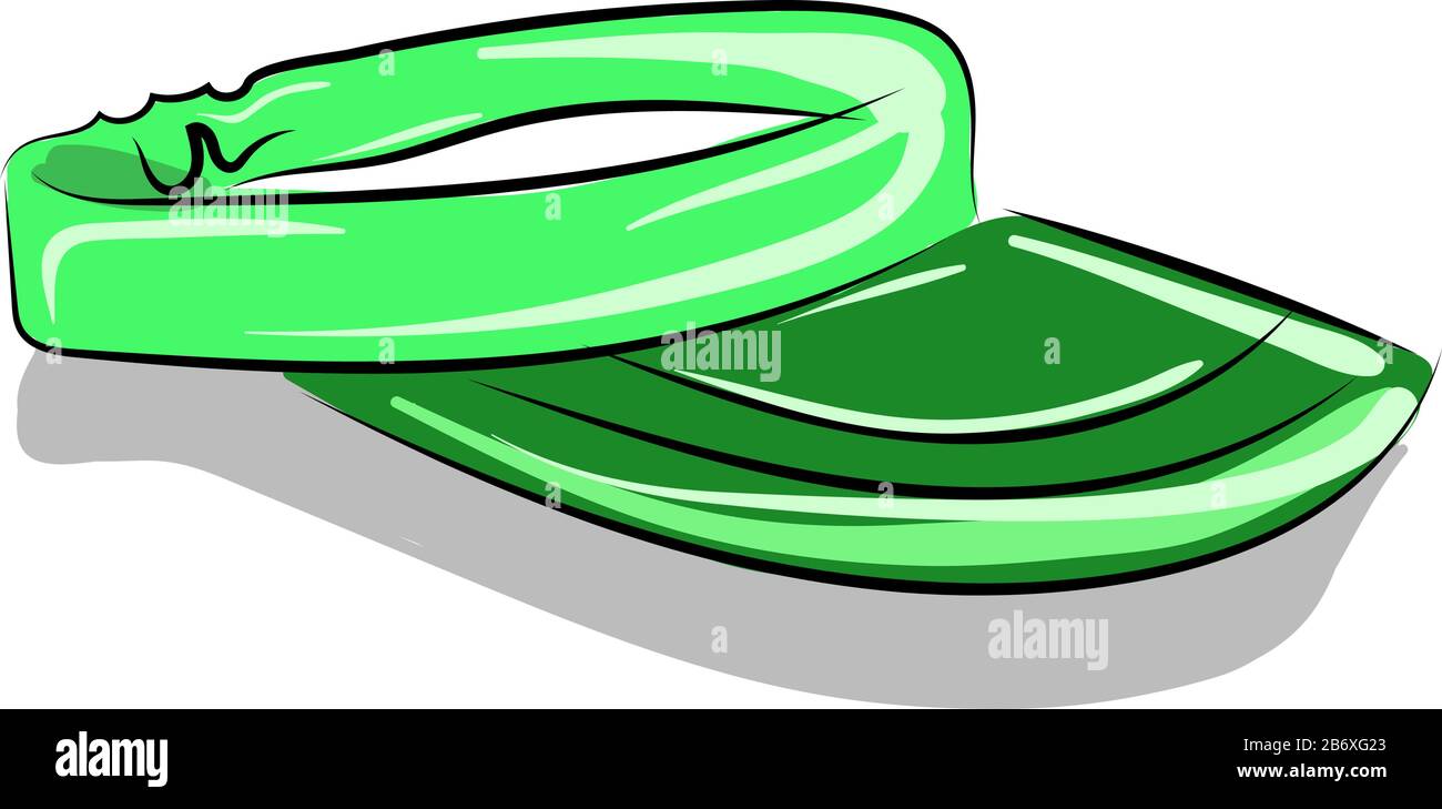 Green cap, illustration, vector on white background Stock Vector Image ...