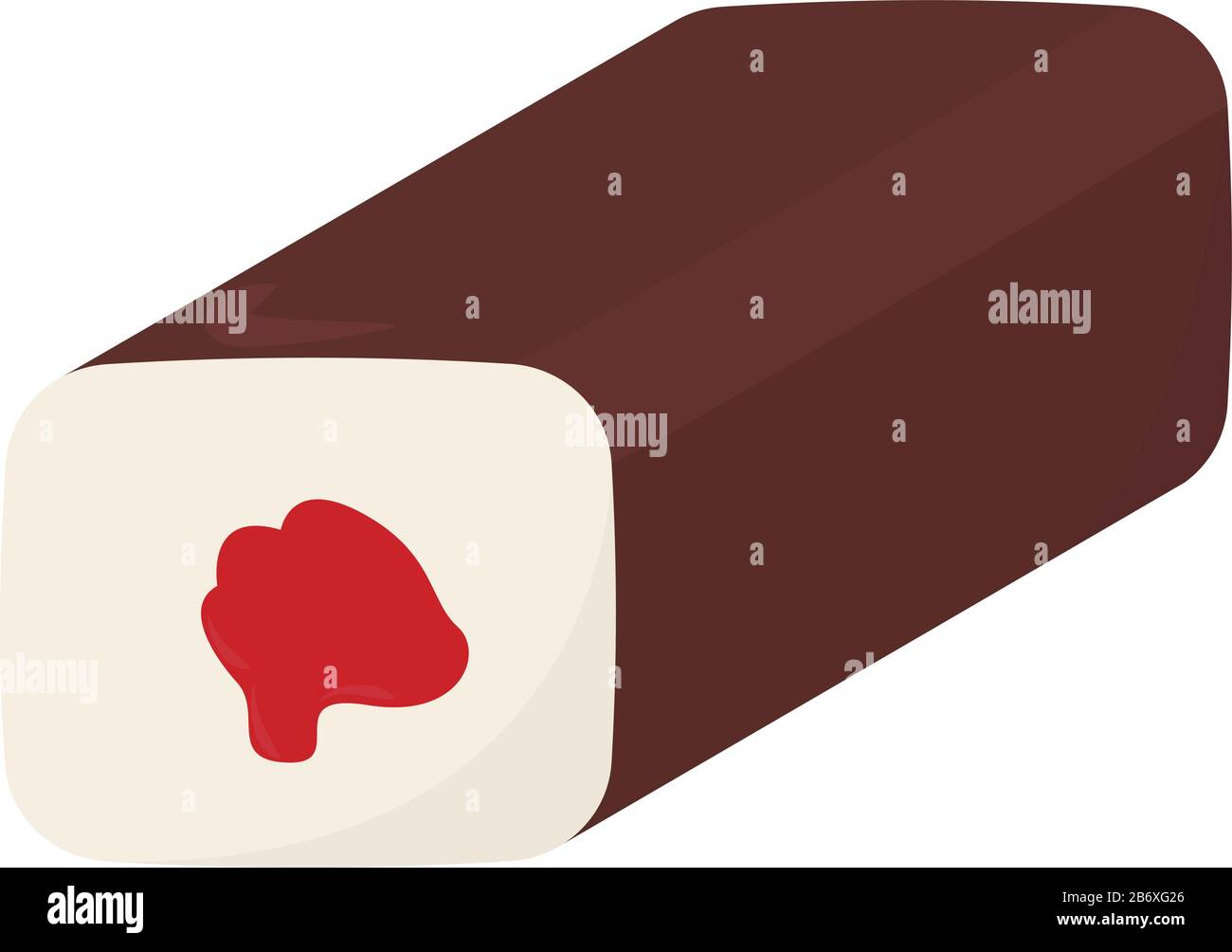 Curd snack, illustration, vector on white background Stock Vector Image ...