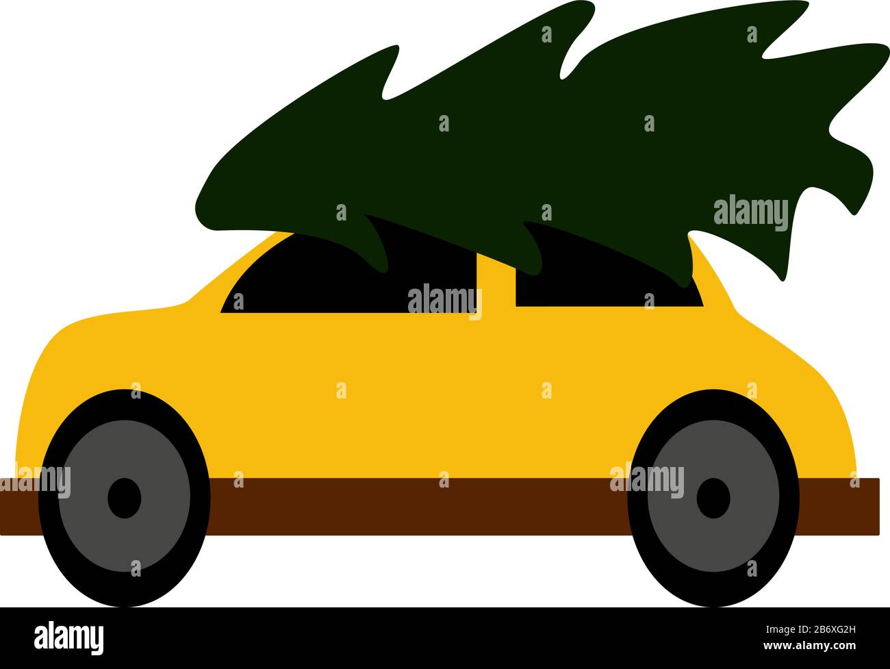 Yellow car, illustration, vector on white background Stock Vector Image ...