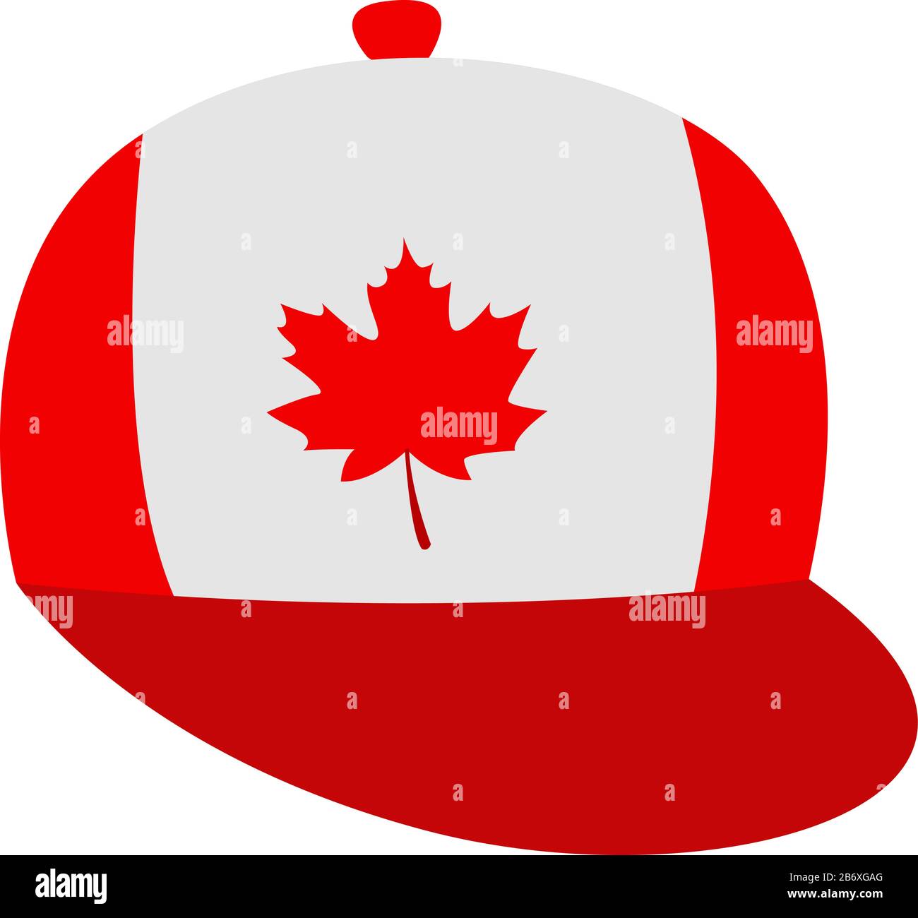 Canadian cap, illustration, vector on white background Stock Vector ...