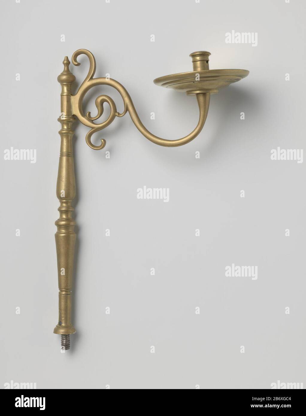 Kaarsenhouder Baluster met draaibare arm en kaarsenhouder, van messing ...
