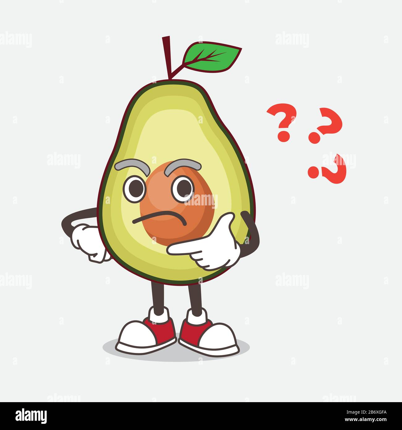 An Illustration of Avocado Fruit Vector Mascot Character Stock Vector ...