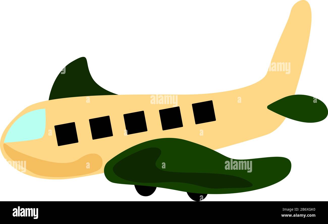 Big air plane, illustration, vector on white background Stock Vector ...