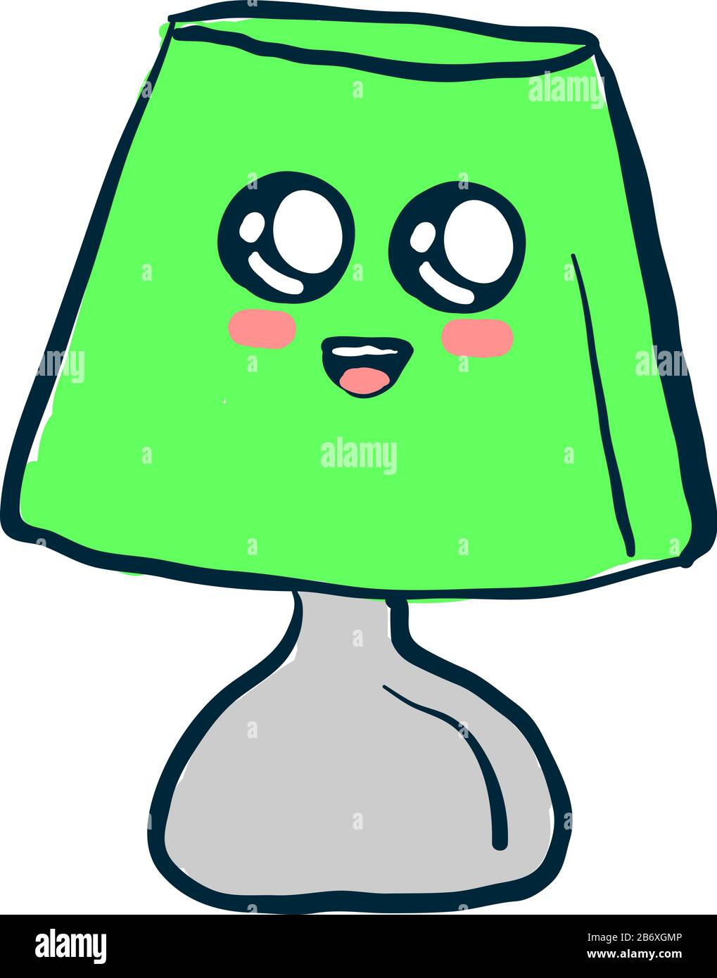 Cute lamp, illustration, vector on white background Stock Vector Image ...