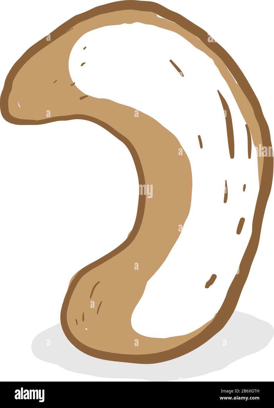 Nut drawing, illustration, vector on white background Stock Vector ...