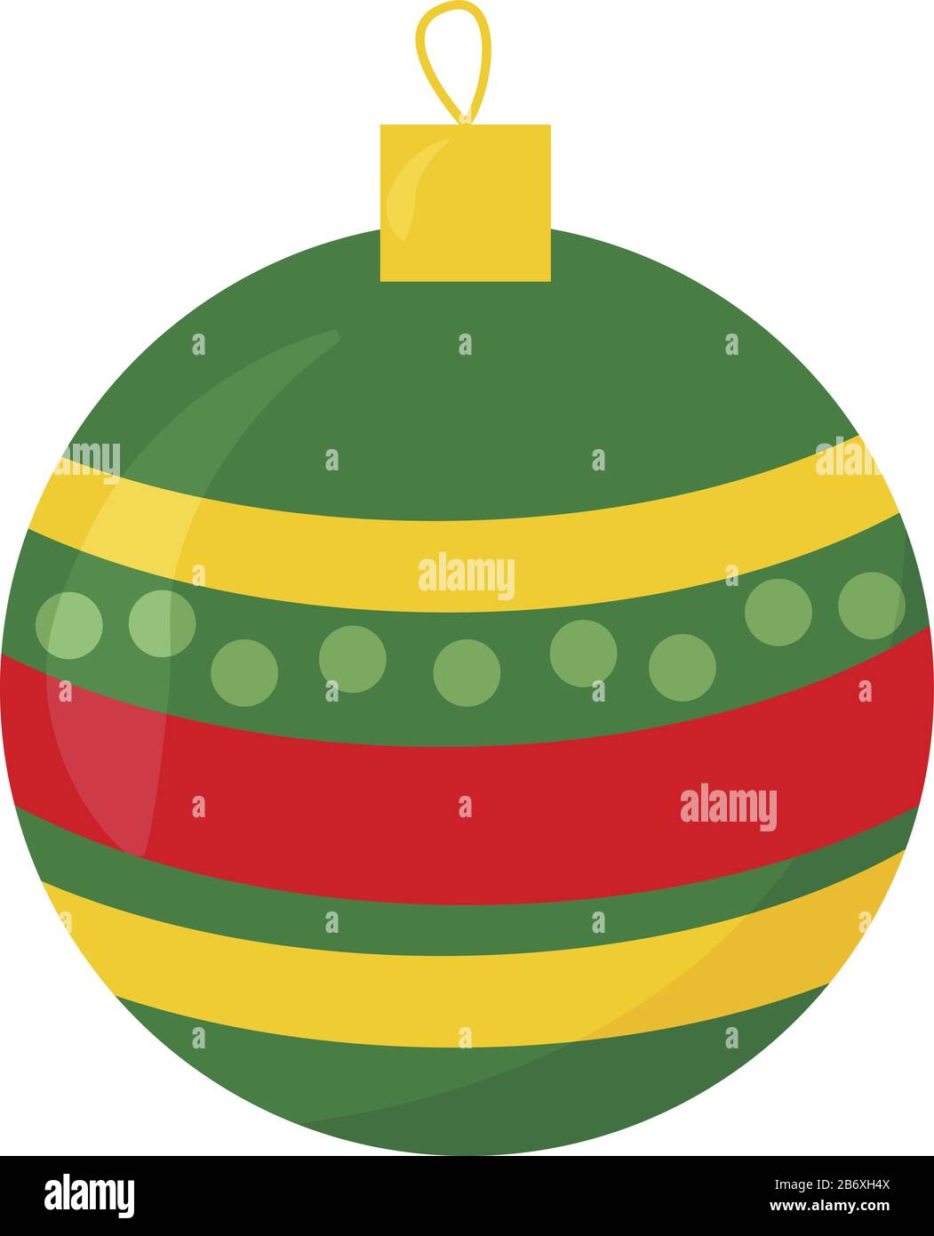 Christmas ball, illustration, vector on white background Stock Vector ...