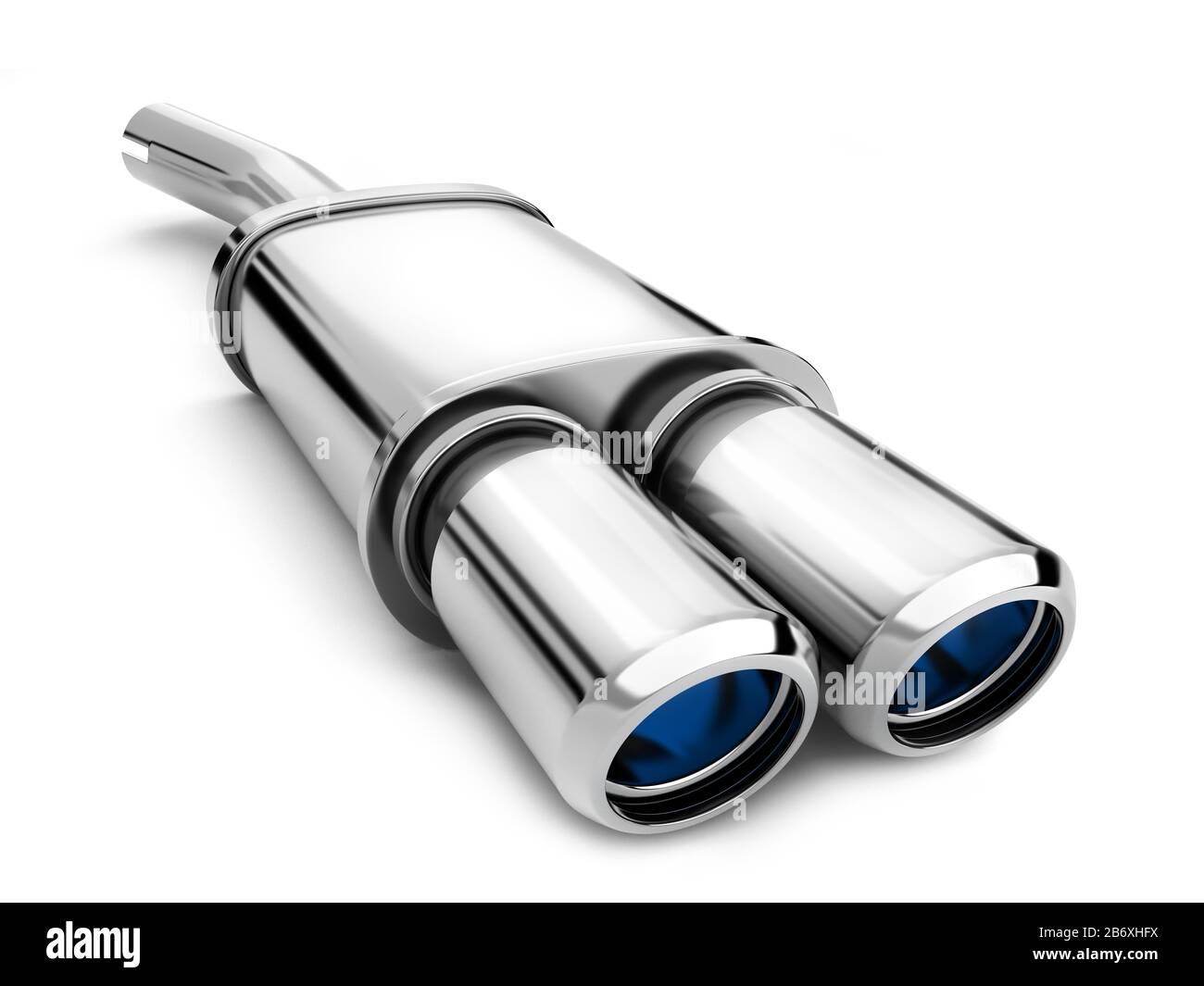 Exhaust tube on white background. 3d illustration Stock Photo - Alamy