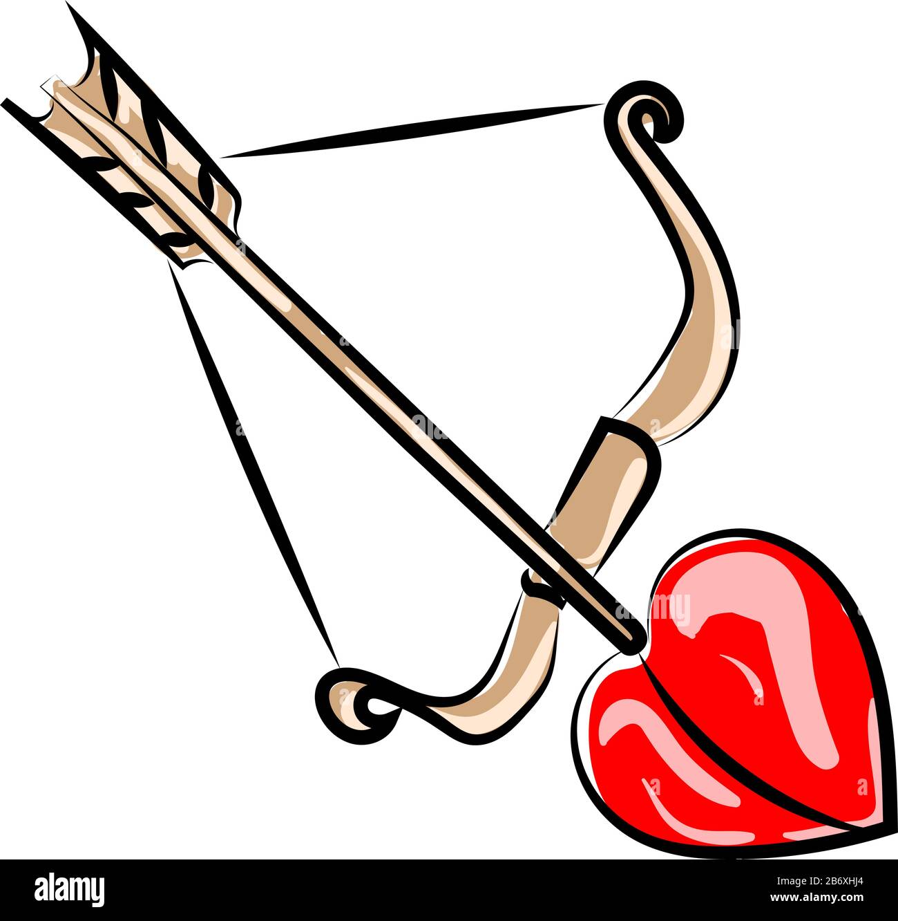 Love arrow, illustration, vector on white background Stock Vector Image ...